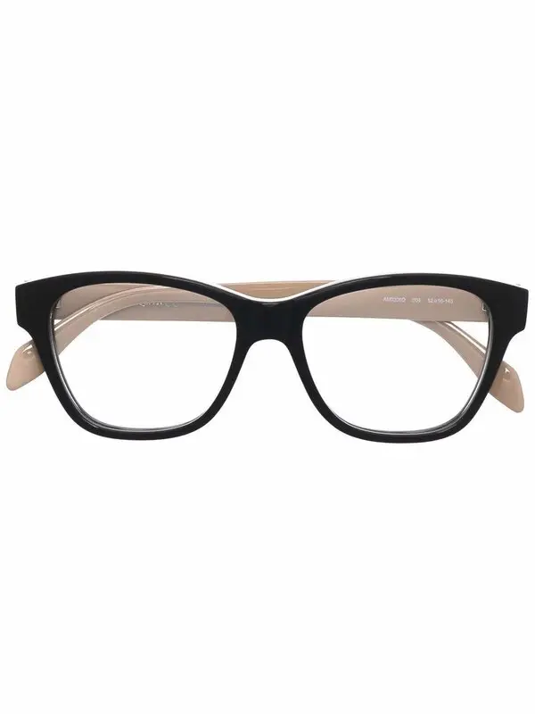 Alexander McQueen Square Frame Eyeglasses - Black