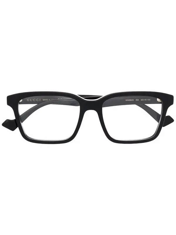 Gucci Square-frame Clear Glasses - Black