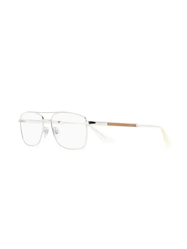 Gucci Double-bridge Pilot-frame Glasses