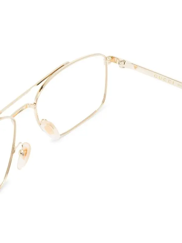 Gucci Rectangle-frame Clear Eyeglasses