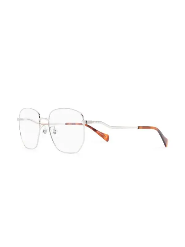 Gucci Square-frame Clear Eyeglasses - Silver