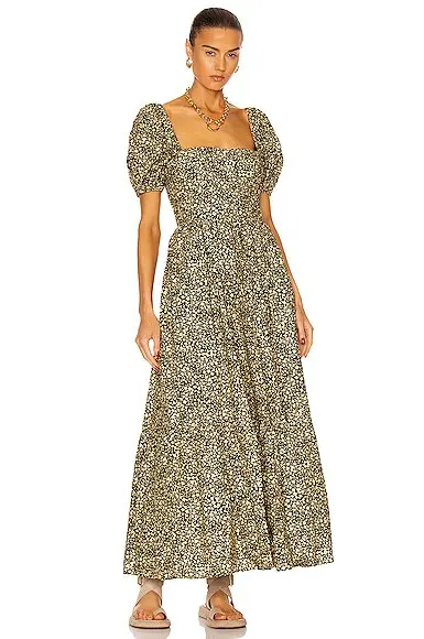 Matteau Tiered Peasant Dress In Yellow In Golden Primrose - 50% Off |  Editorialist