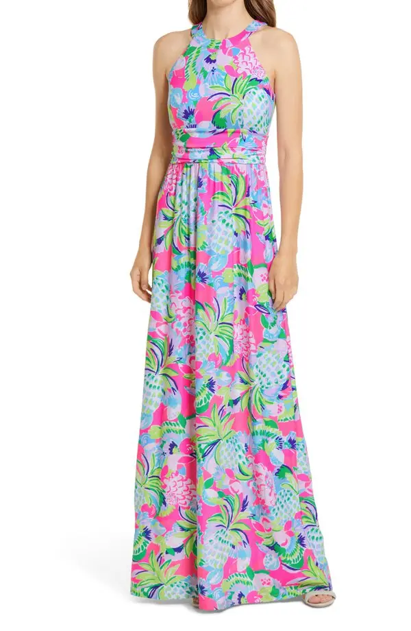 knee length dresses for ladies Sarahlynne Maxi Dress - Fauna Green main image 0