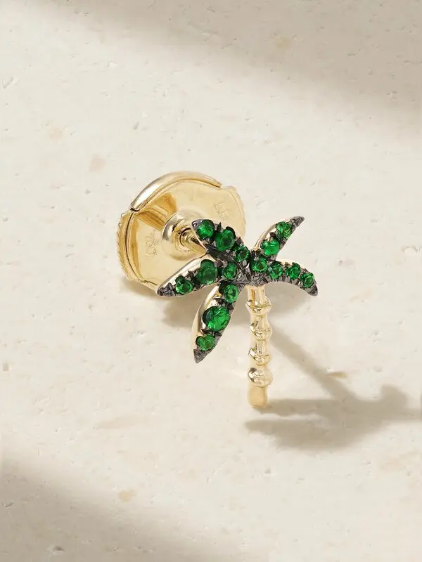 Yvonne Léon 18-karat Tsavorite Earring - Gold