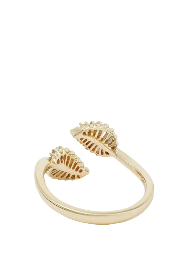 ANITA KO Small Palm Leaf 18-karat Diamond Ring - Gold