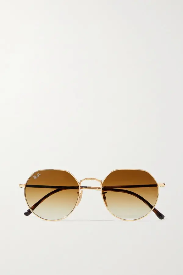Ray-ban Jack Round-frame -tone Sunglasses