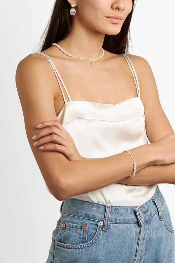 Sophie Bille Brahe Petite Peggy 14-karat Pearl Bracelet