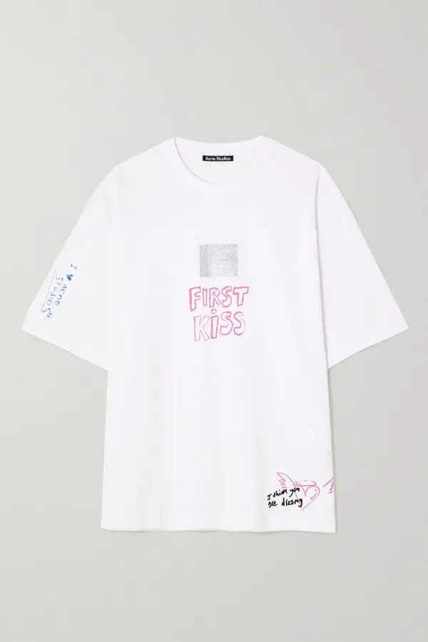 Acne Studios Net Sustain Printed Organic Cotton-jersey T-shirt