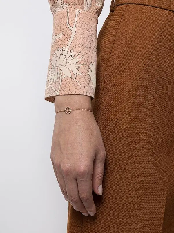 Tory Burch Icon Pavé Chain Bracelet - Gold