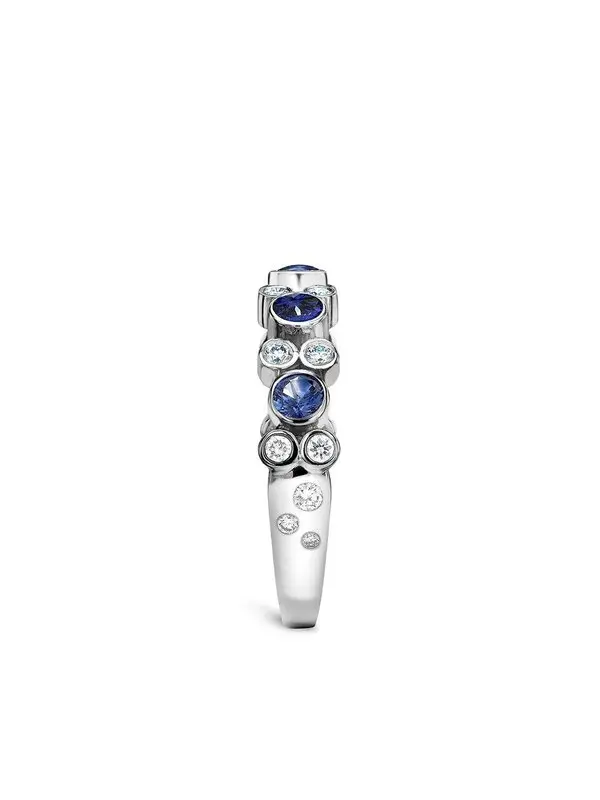 PRAGNELL 18kt White Gold Sapphire And Diamond Eternity Ring - Silver
