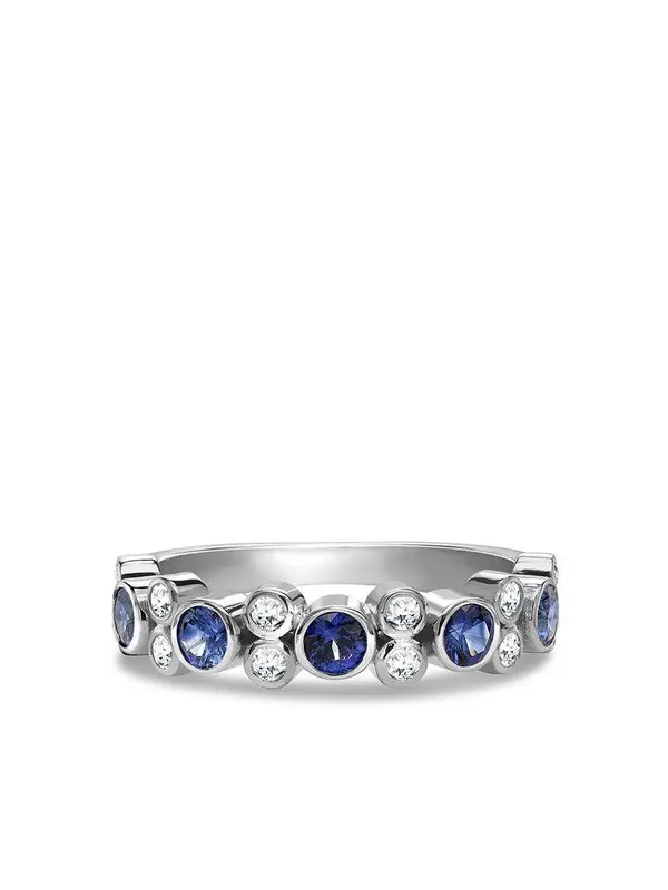 PRAGNELL 18kt White Gold Sapphire And Diamond Eternity Ring
