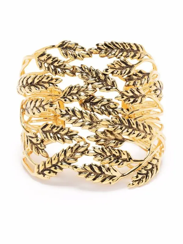 AURÉLIE BIDERMANN Wheat Layered Bangle - Gold