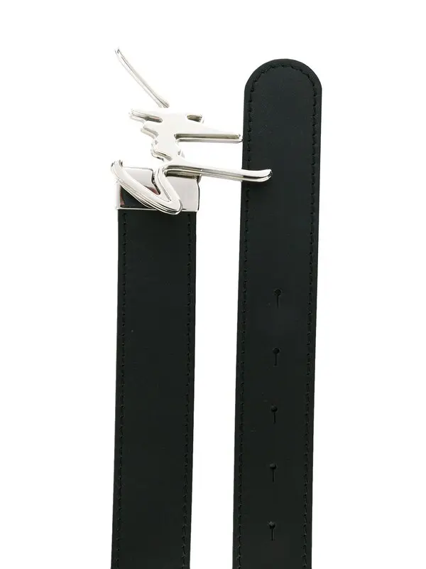 GIUSEPPE ZANOTTI Logo Embellished Belt - Black