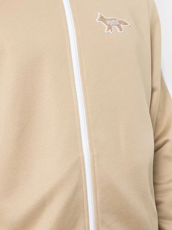 Puma X Maison Kitsune T7 Track Jacket In Brown - 50% Off