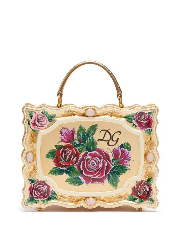 Dolce & Gabbana Hand-painted Box Bag - Gold