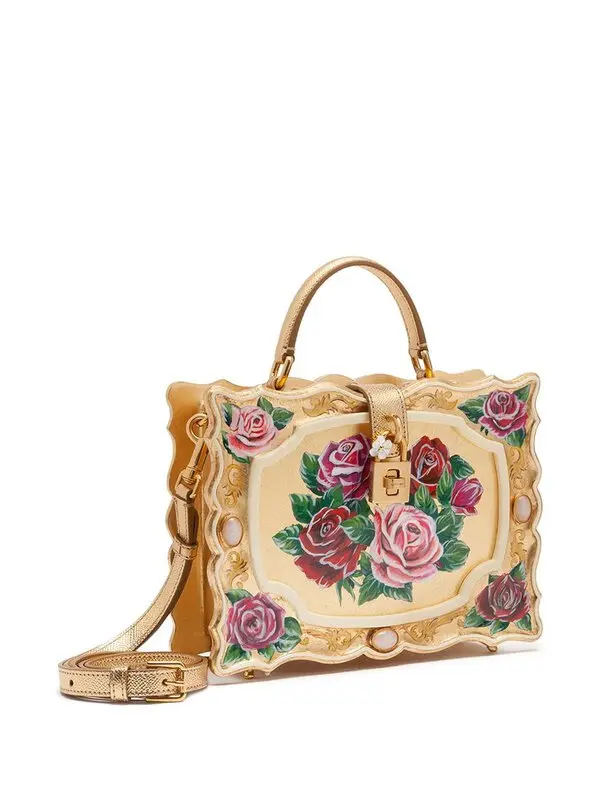Dolce & Gabbana Hand-painted Box Bag - Gold