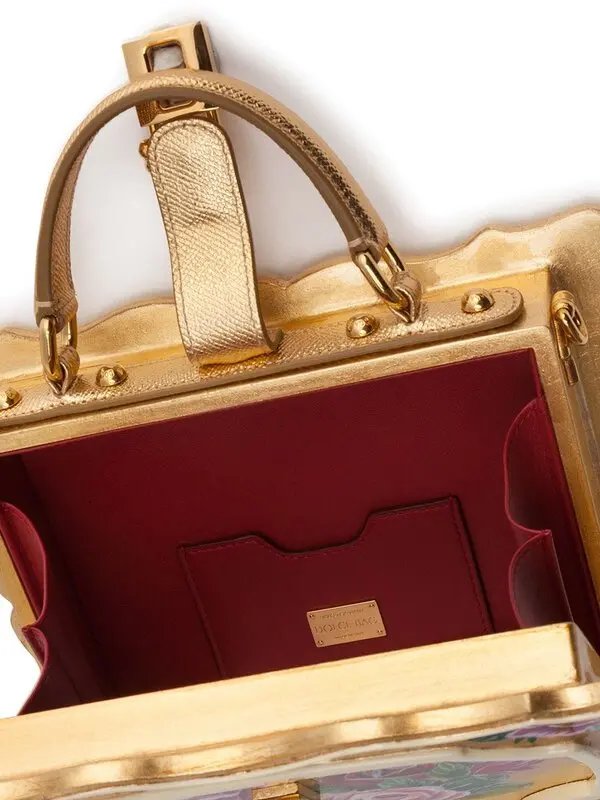 Dolce & Gabbana Hand-painted Box Bag - Gold