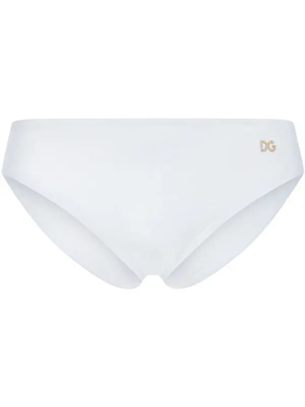 Dolce & Gabbana Logo Bikini Bottom - White