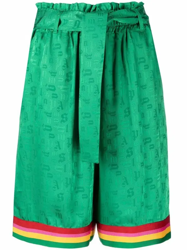 Palm Angels Logo-print High-waisted Shorts