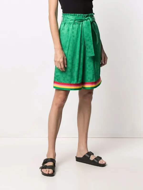 Palm Angels Logo-print High-waisted Shorts