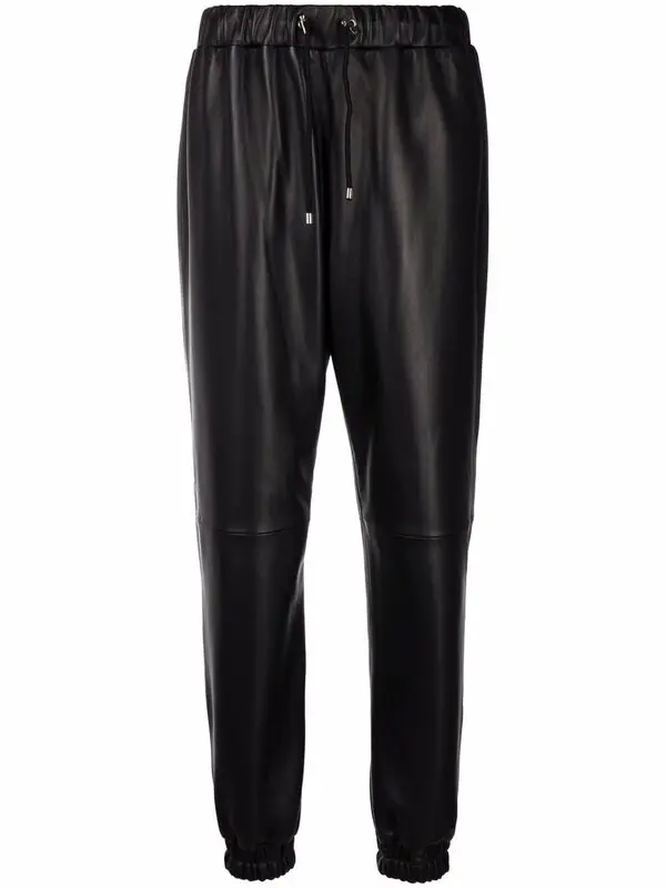 Philipp Plein Leather Track Pants