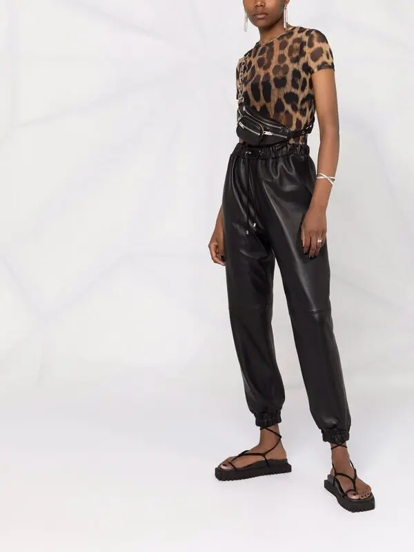 Philipp Plein Leather Track Pants