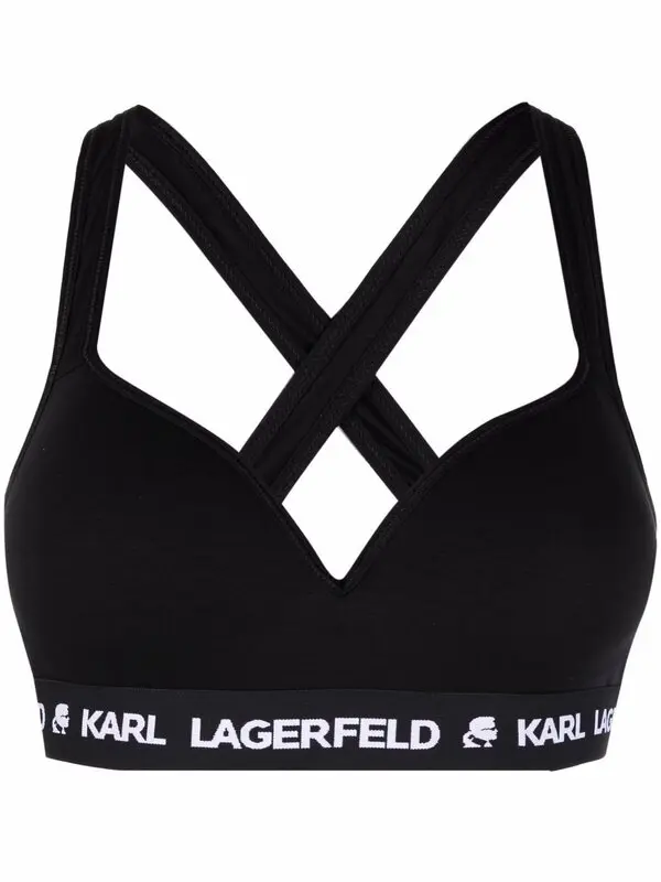 Karl Lagerfeld Logo-underband Bra - Black