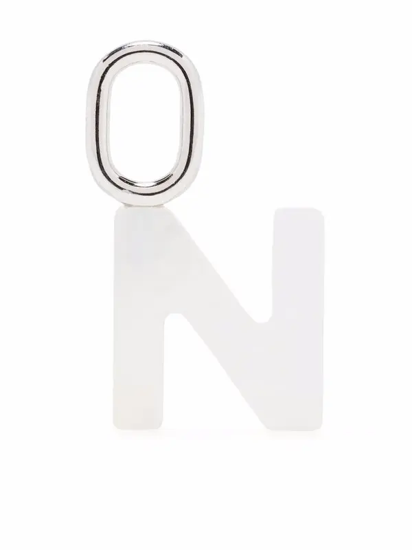 MARIA BLACK Lucid Letter N Charm - White