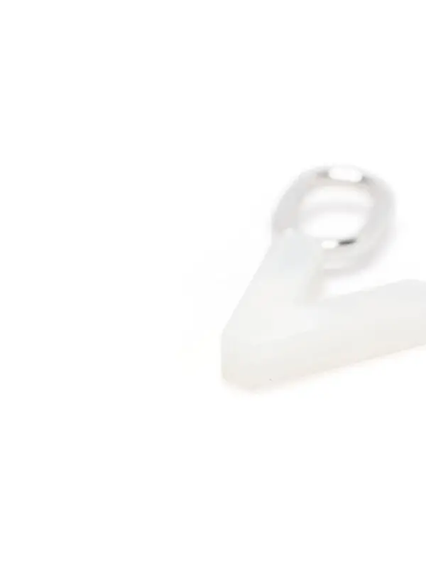 MARIA BLACK Lucid Letter V Charm - White