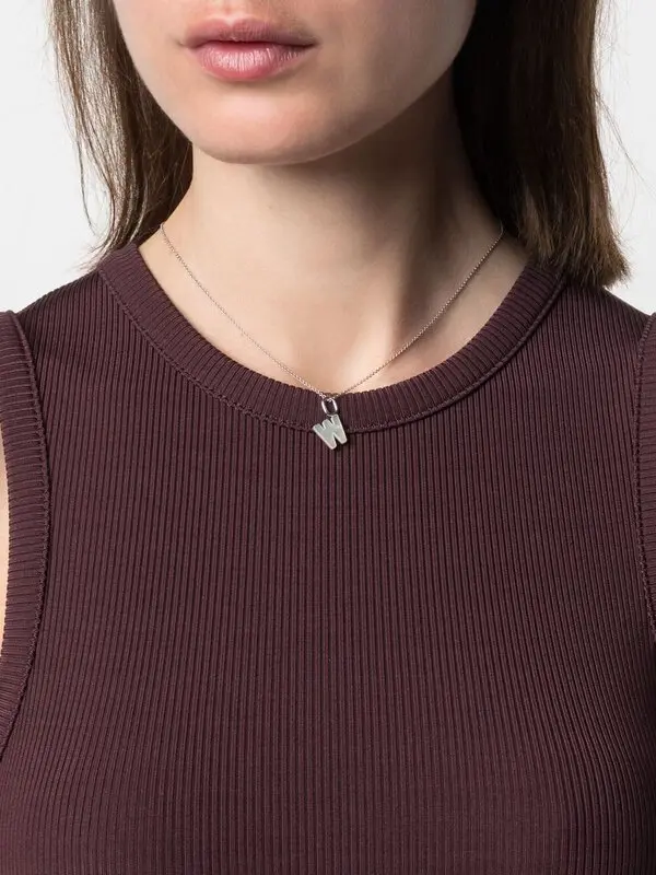 MARIA BLACK Lucid Letter W Charm - White