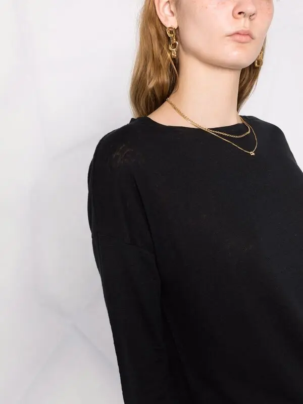 Majestic Filatures Three-quarter Sleeve Top - Black