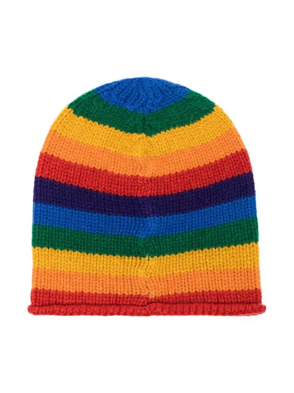 THE ELDER STATESMAN Lil Lookout Striped Beanie
