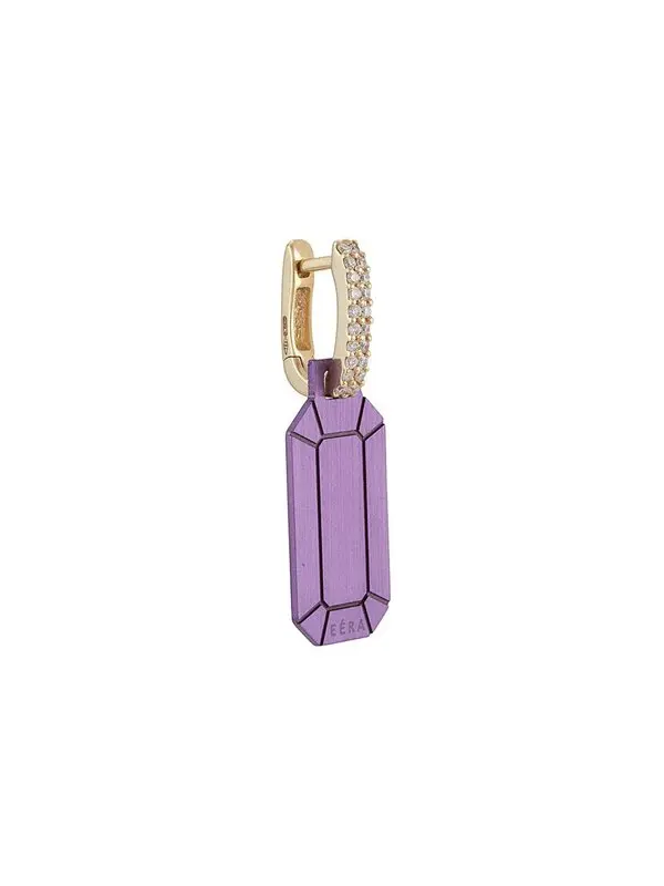 EERA Tokyo Diamond-embellished Single Earring - Purple
