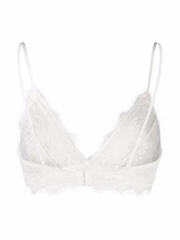 ANINE BING Triangle Lace Bralette - White