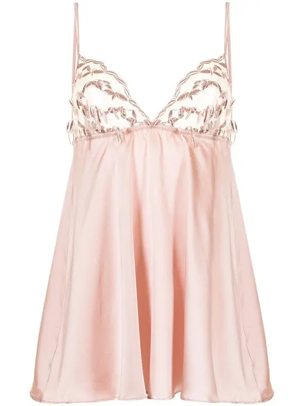 GILDA & PEARL Tallulah Embroidered Babydoll - Pink