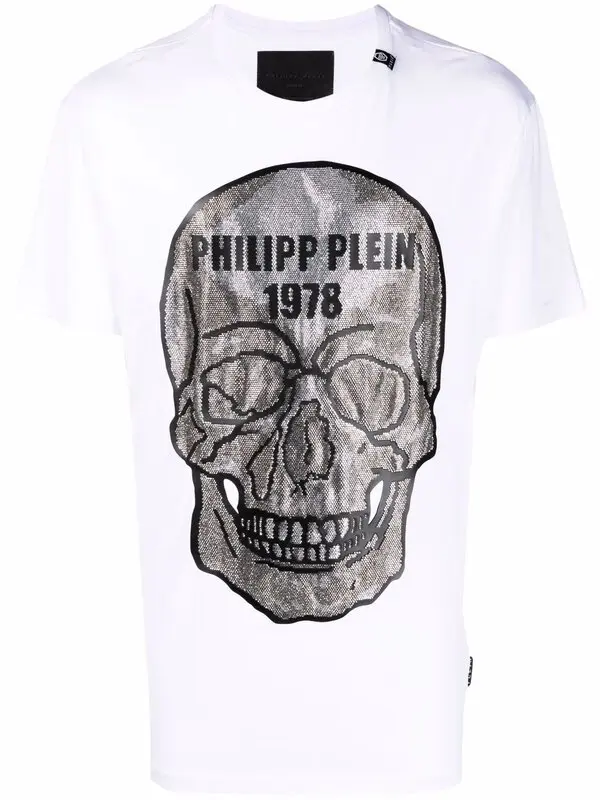 Philipp Plein Crystal Skull Cotton T-shirt
