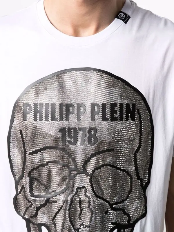 Philipp Plein Crystal Skull Cotton T-shirt