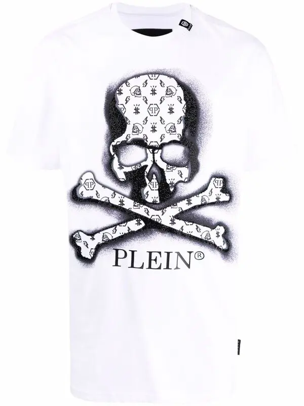 Philipp Plein Skull-print Logo T-shirt - White