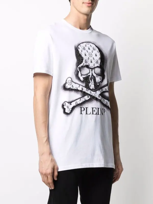 Philipp Plein Skull-print Logo T-shirt - White