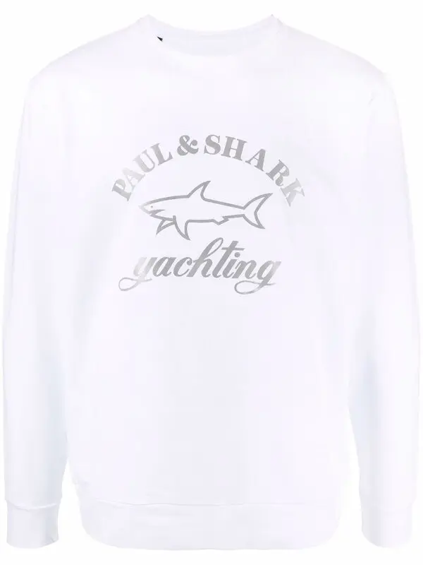 Paul & Shark Logo Print Sweatshirt - White