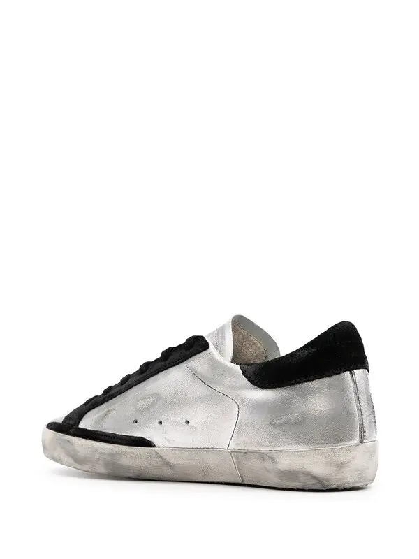 GOLDEN GOOSE Super-star Leather Sneakers - Silver