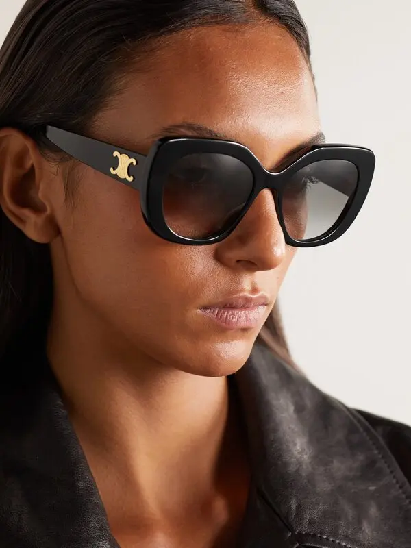 Celine Oversized Cat-eye Sunglasses - Black