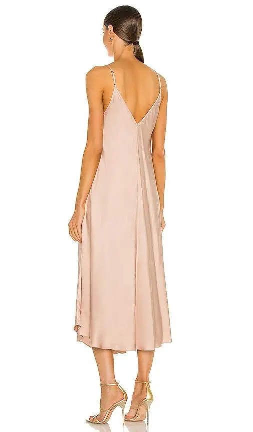 L'Agence Lorraine Trapeze Dress In Nude