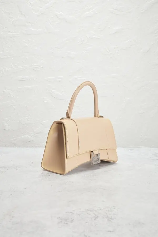Balenciaga Small Hourglass Top Handle Bag - Light Beige