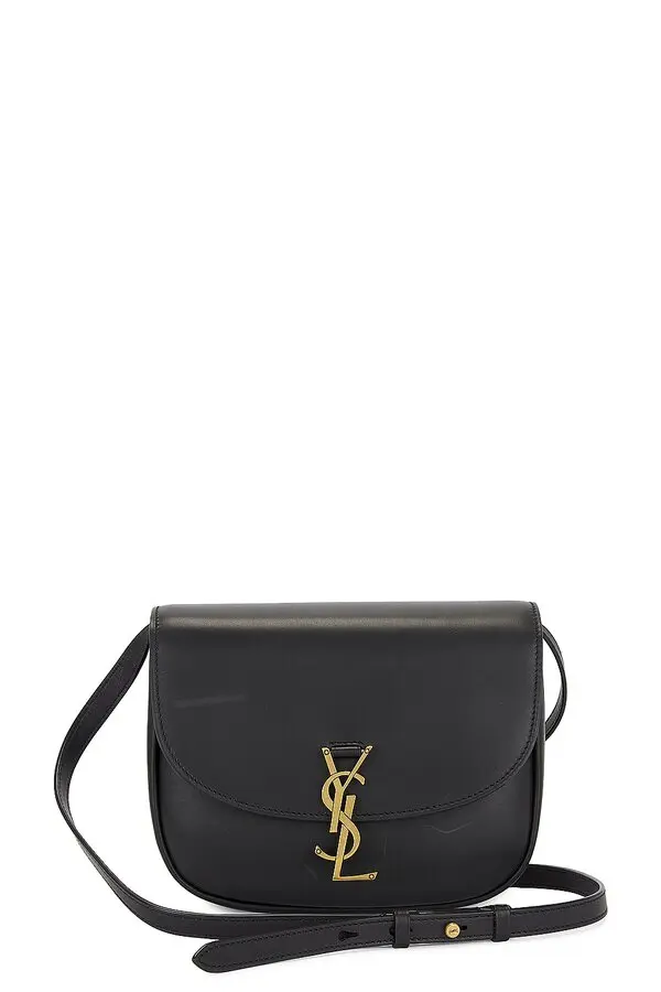 Saint Laurent Kaia Small Leather Shoulder Bag Nero Editorialist