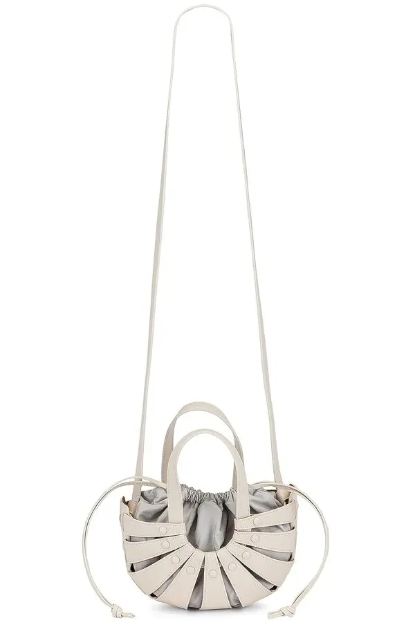 Bottega Veneta The Shell Small Bag - White & Frost Gold