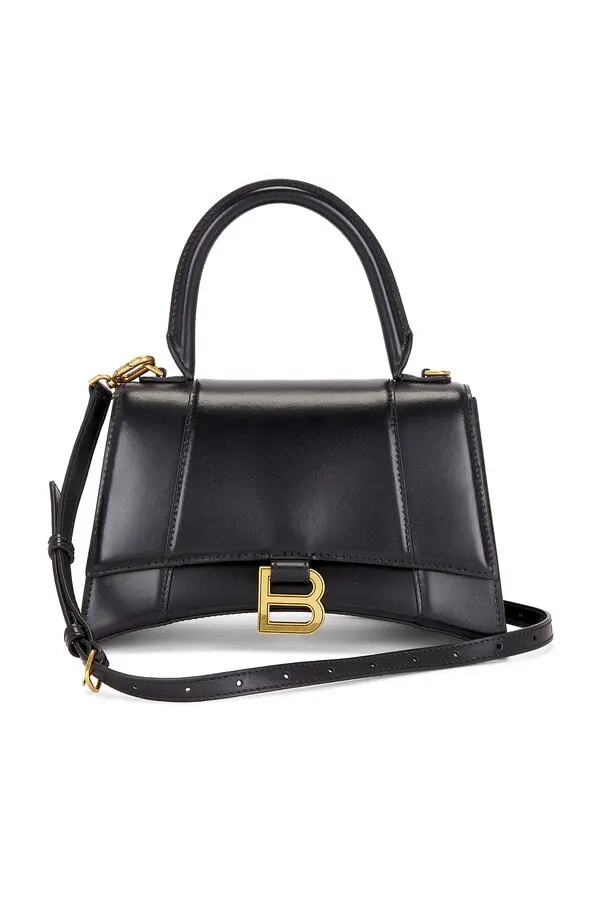 Balenciaga Small Hourglass Top Handle Bag - Black