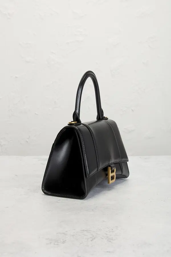Balenciaga Small Hourglass Top Handle Bag - Black