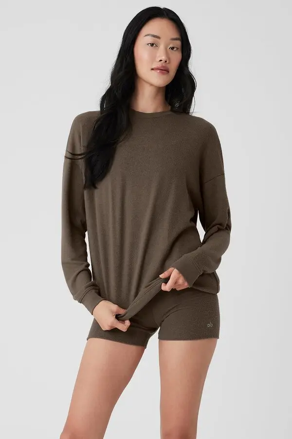Alo Yoga Soho Pullover Top - Olive Tree