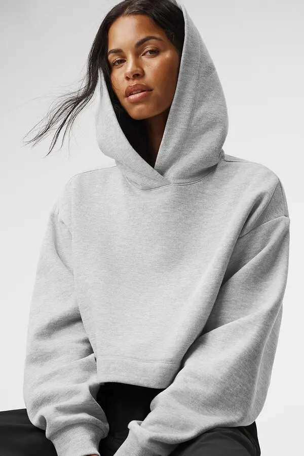 Alo Yoga Bae Hoodie - Athletic Heather Grey